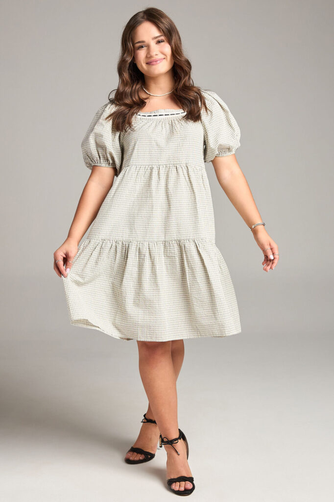 The Caelia | Cream and Black Tiered Dress - Bates Sisters Boutique